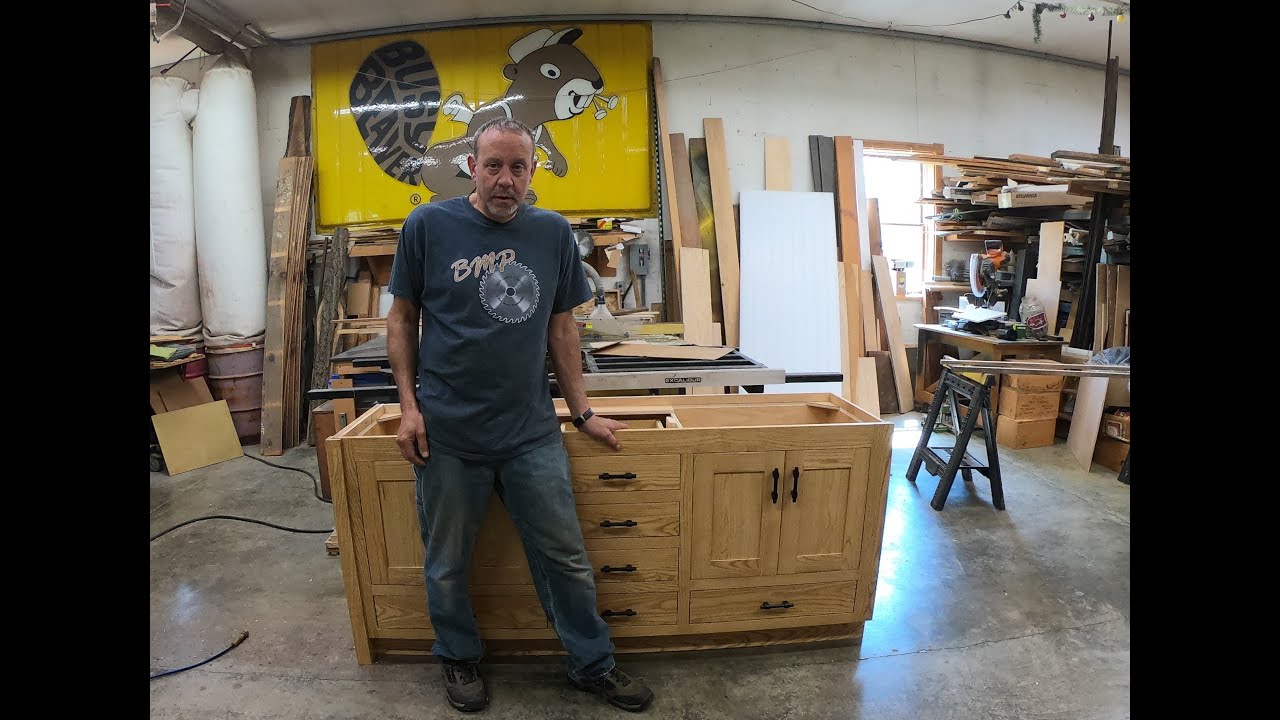 Shaker style bathroom vanity build PT 2 # 457 - YouTube