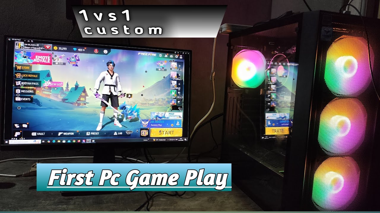 First Pc Game Play 🔥😱 Custom game play#nonstopgaming #raistar # ...