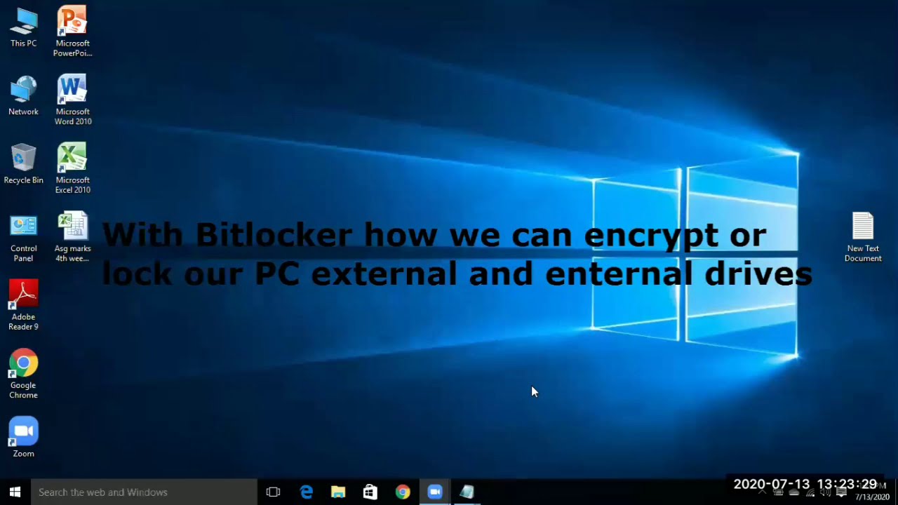 With Bitlocker, how to Encrypt or lock PC drives - YouTube