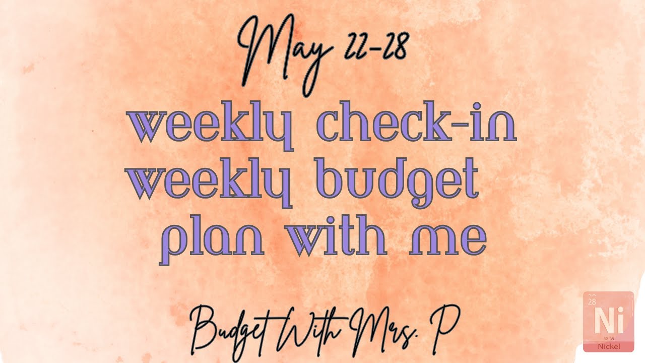 Check-In (May: Week 3) | Budget With Me, Meal Plan & Cash Plan ...