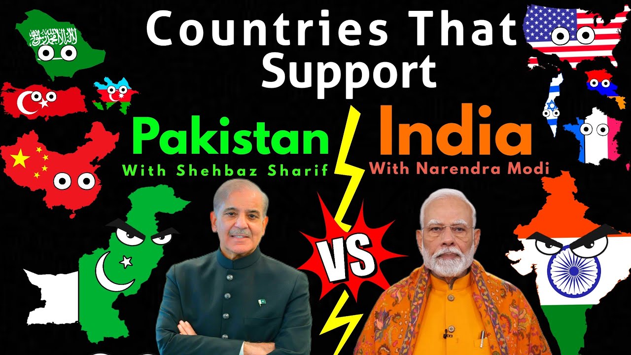 Countries That support India VS Pakistan - YouTube