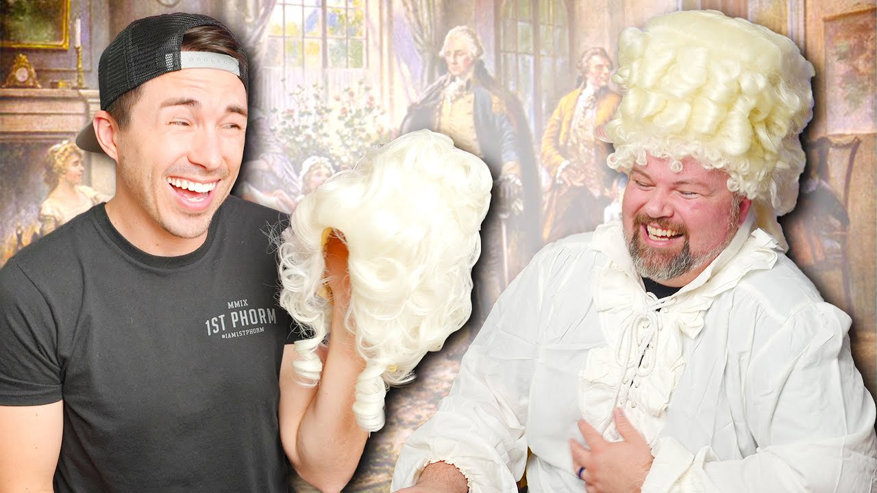Americans Try on Colonial Wigs from the 1800s! - YouTube