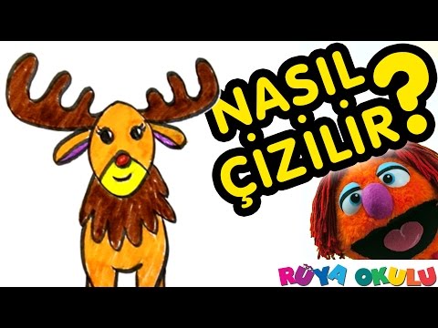 Nasıl Çizilir? - Geyik - Rudolf - Çocuklar İçin Resim Çizme - RÜYA OKULU