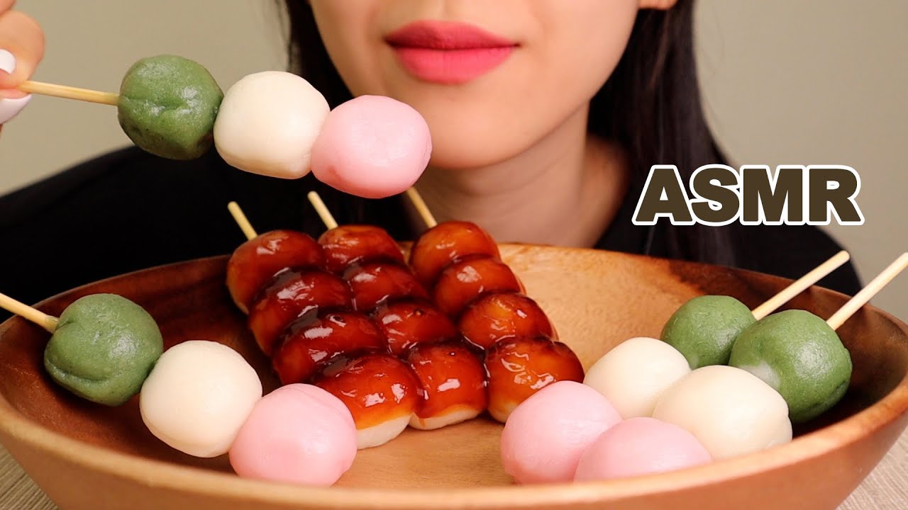 ASMR JAPANESE DESSERT 🍡 DANGO MUKBANG (CHEWY EATING SOUNDS) | SIK ASMR ...