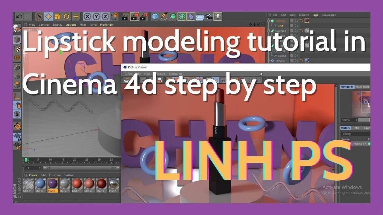 Lipstick modeling tutorial in Cinema 4d step by step - YouTube