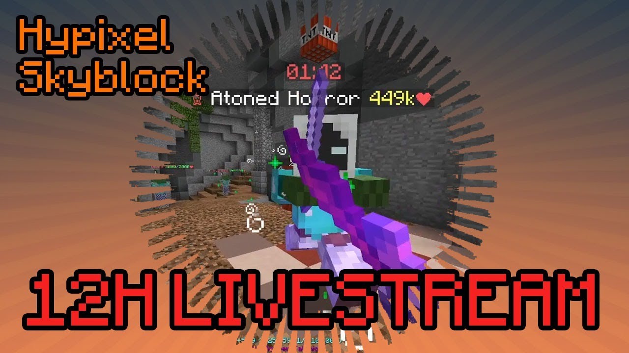 12 STUNDEN ZOMBIE SLAYER Hypixel Skyblock Livestream Deutsch ...