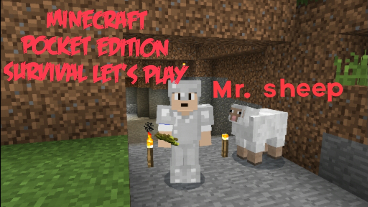 Minecraft pocket edition survival let's Play ep 1 "MR.SHEEP!" - YouTube