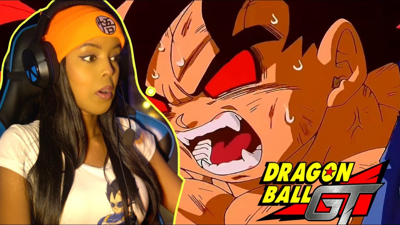 GOKU TURNS INTO A GIANT GOLDEN APE!!! DRAGON BALL GT REACTION - YouTube