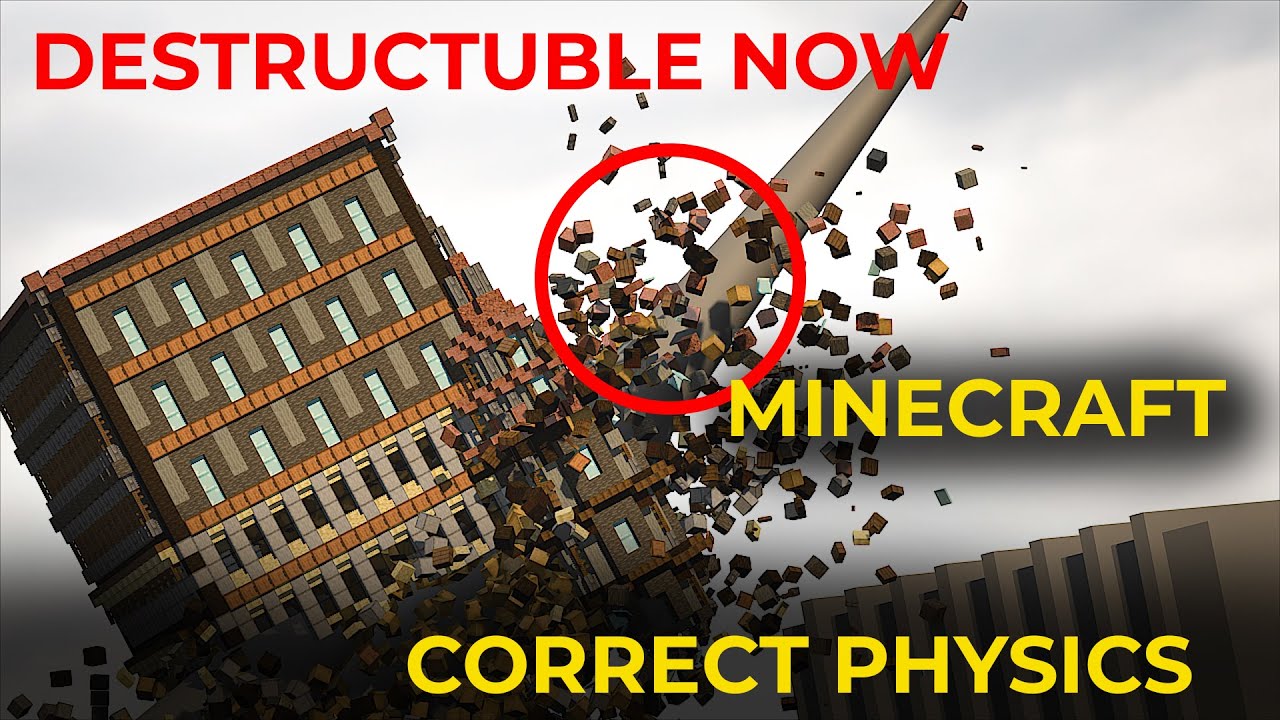 32 minutes of destroying a MINECRAFT building - YouTube