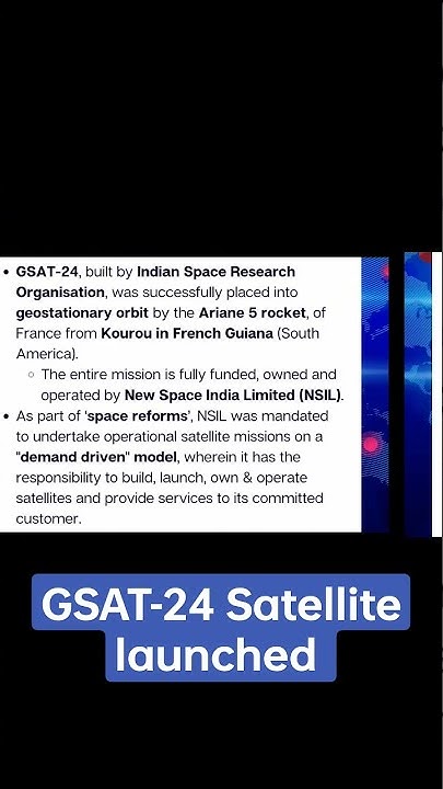 GSAT-24 Satellite launched #currentaffairs #generalknowledge#gk #india #isro#satellite #gsat24# ...