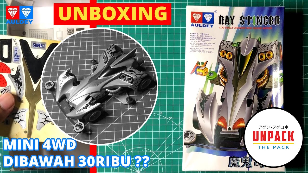 RAY STINGER AULDEY SUPER 1 Chassis Rep TAMIYA | Unboxing & Merakit Mini ...