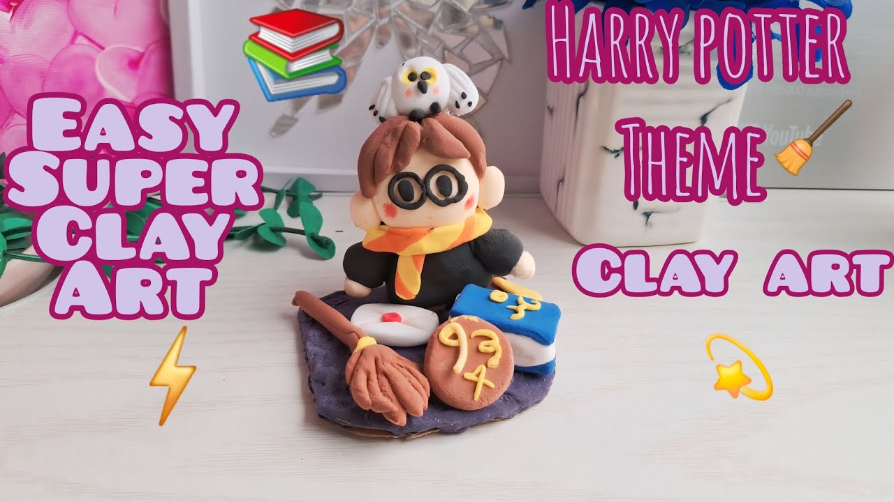 Harry Potter Theme Clay Art // harry potter diy/ super clay cute art ...