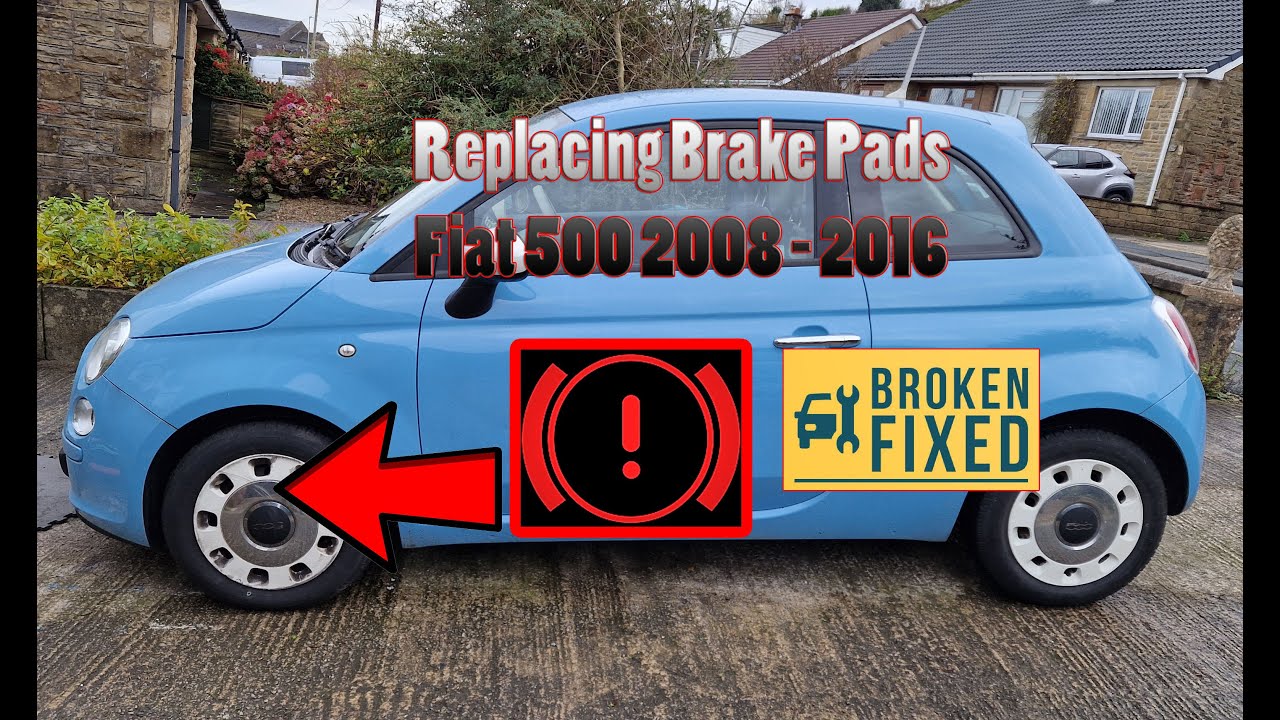Fiat 500 How to change front Brake Pads 2008 to 2016 - YouTube