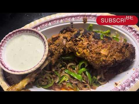 Hyderabadi style may banaye mutton raan roast // roasted meat raan // how to make raan without ...