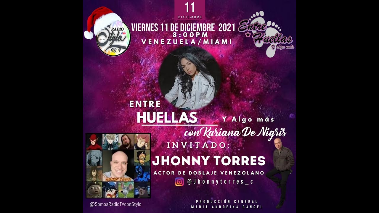 Nuestro Queridísimo Amigo Jhonny Torres actor de doblaje de origen ...