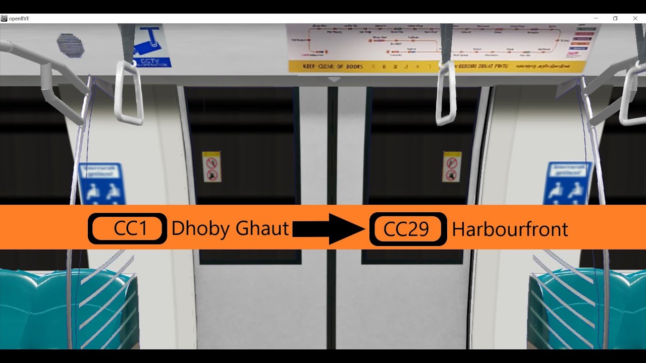 [OpenBVE] Full Journey Circle Line C830 CC1 Dhoby Ghaut to CC29 ...