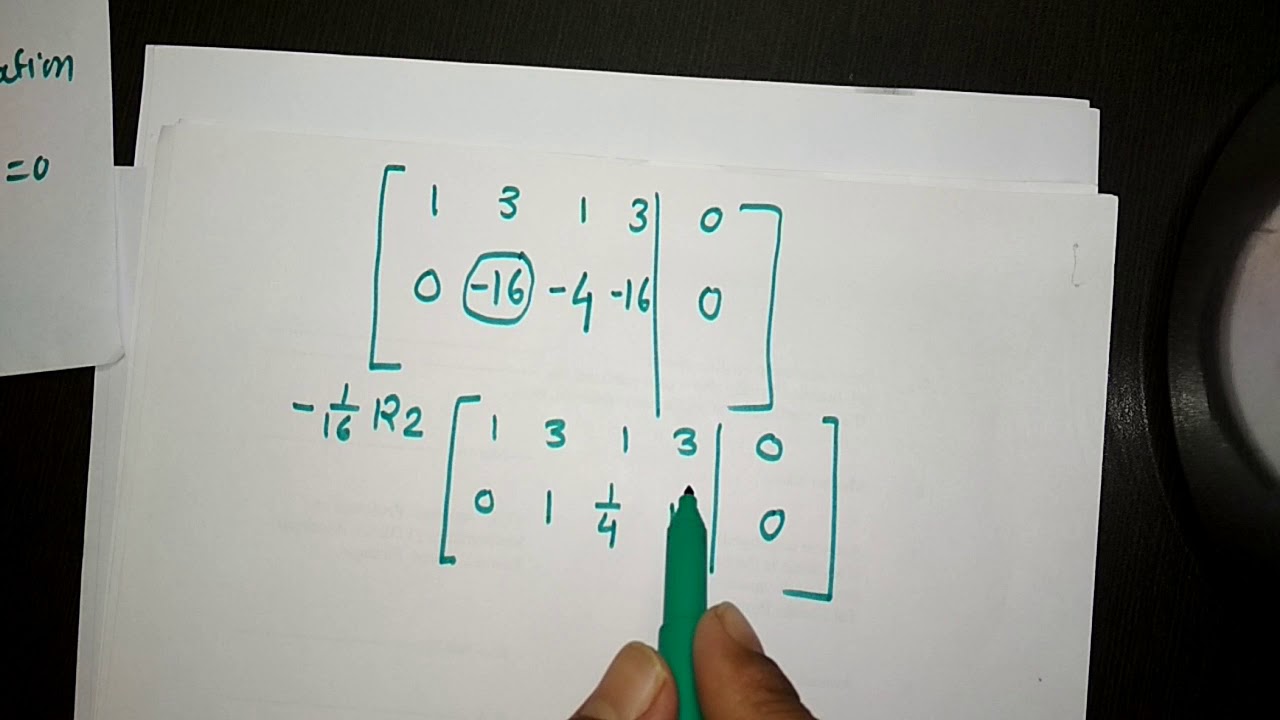Basis of Solution Space # Homogeneous Linear Equations # MANOJ DESHMUKH ...