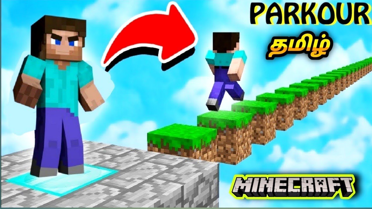 Minecraft Tamil | Playing Parkour Race On Sky 😍 | George Gaming | - YouTube