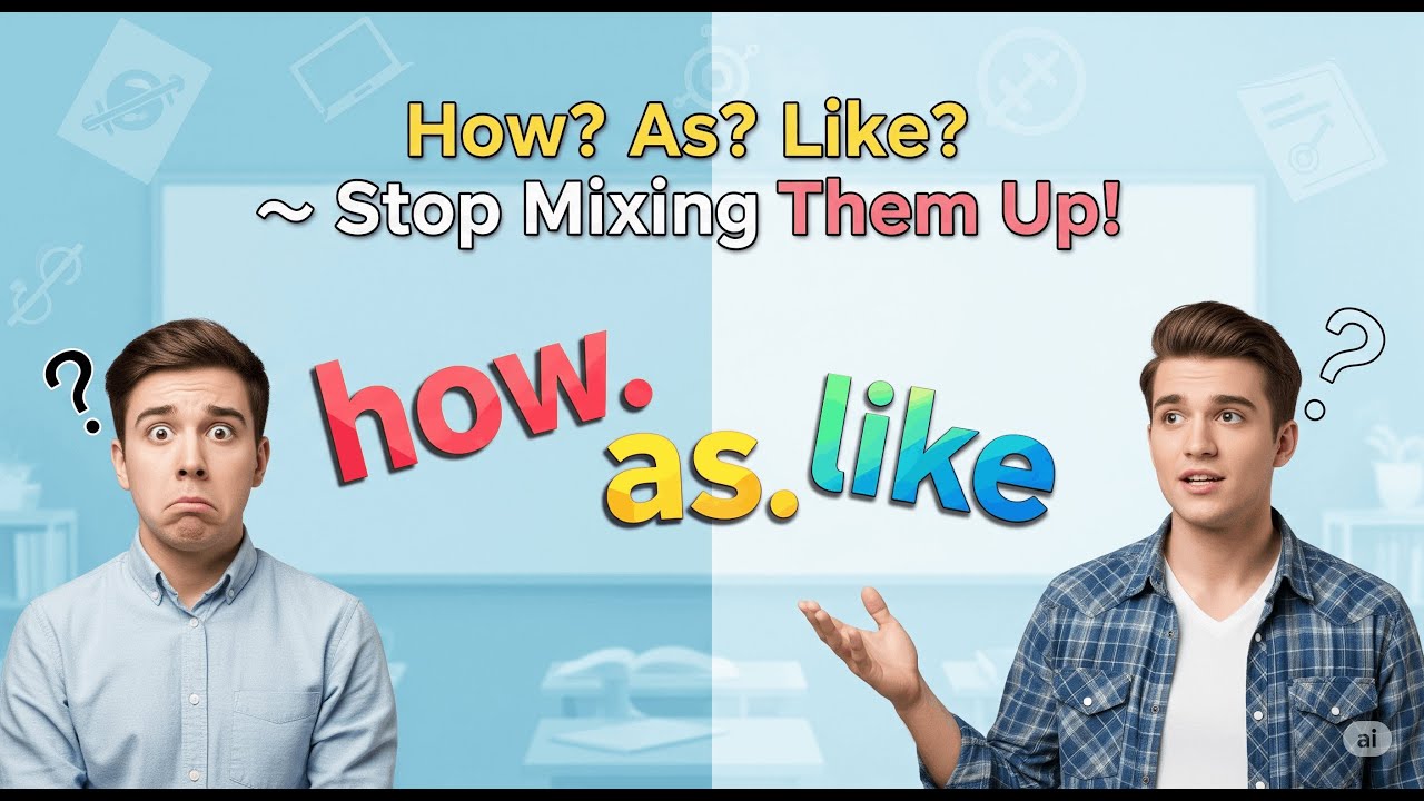 How, As, or Like? Stop Confusing Them! | Learn the Difference Fast ...