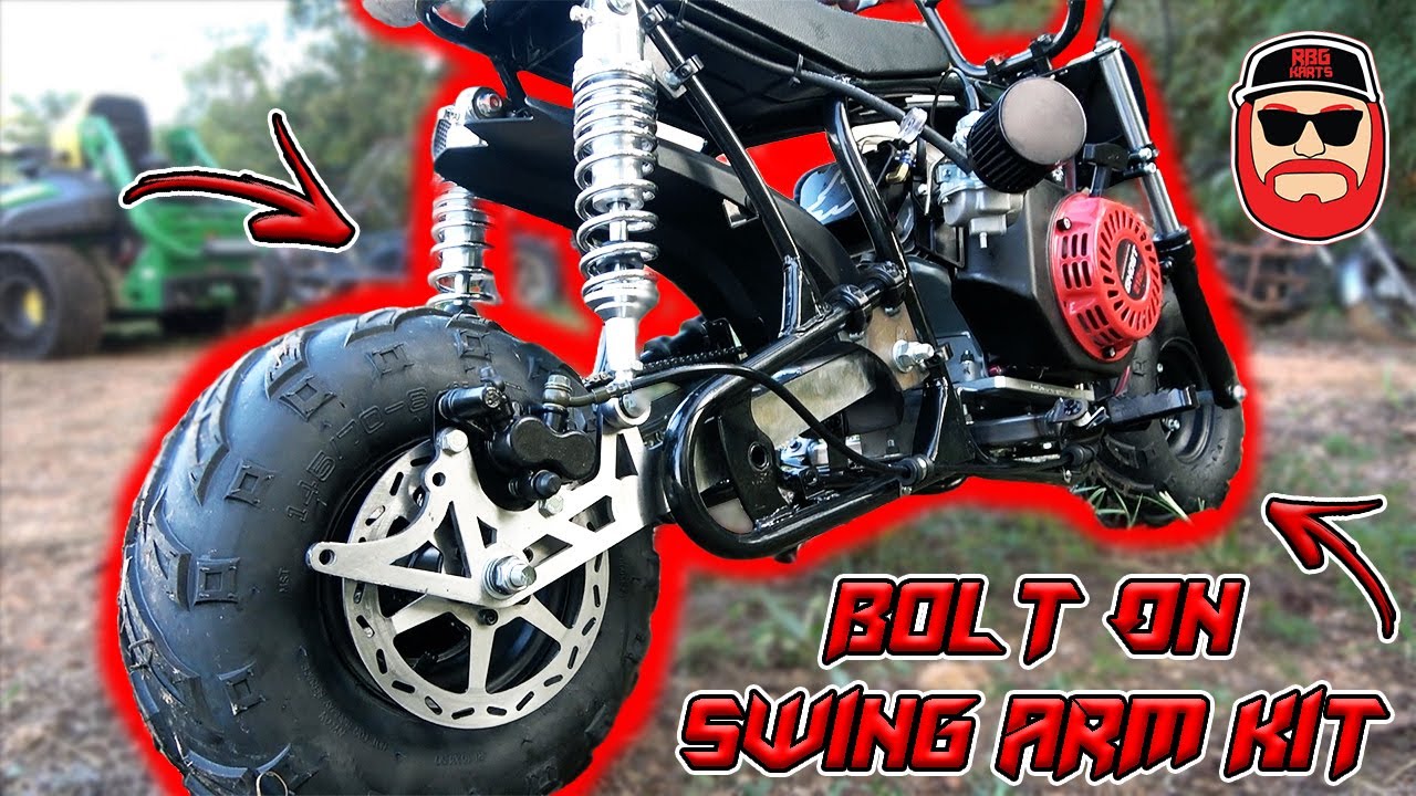 Mega Moto 80cc Bolt On Swing Arm Kit - YouTube