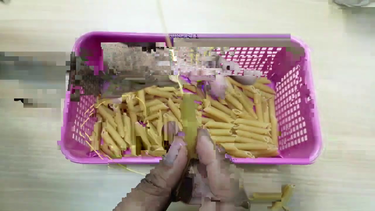 Nursery 1 Macaroni Threading Activity - YouTube