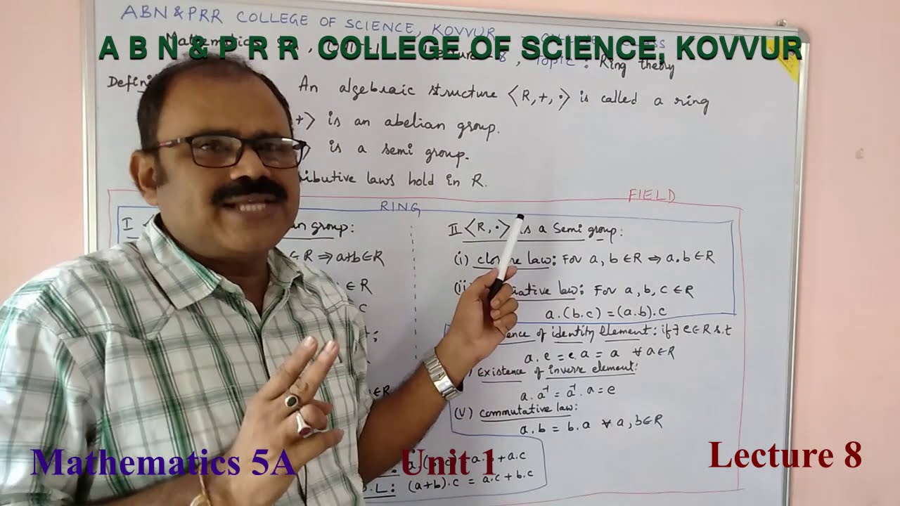 Mathematics 5A Unit 1 Lecture 8 - YouTube