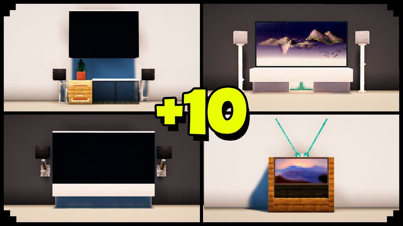 10 BEST TV designs in Minecraft - YouTube