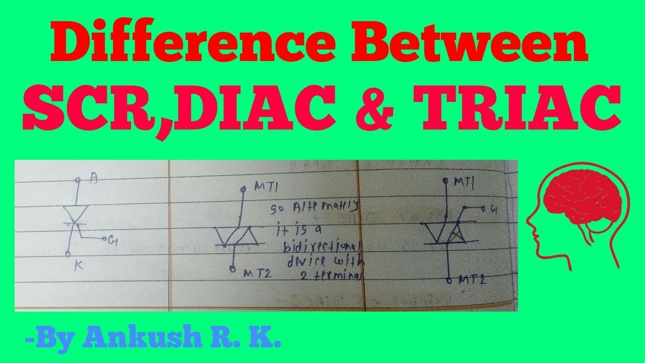 Difference between SCR, DIAC & TRIAC - YouTube
