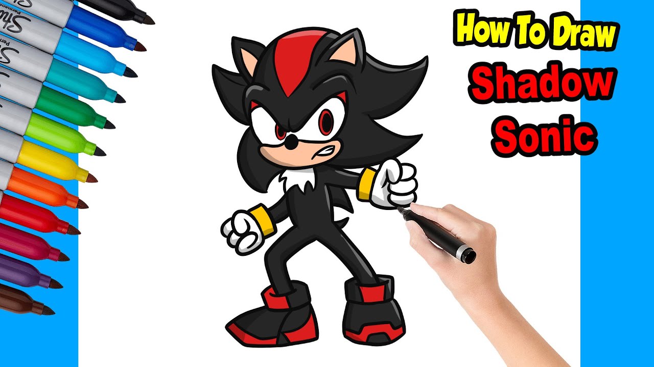 How to Draw Shadow From Sonic Prime : Step-by-Step Easy Drawing - YouTube