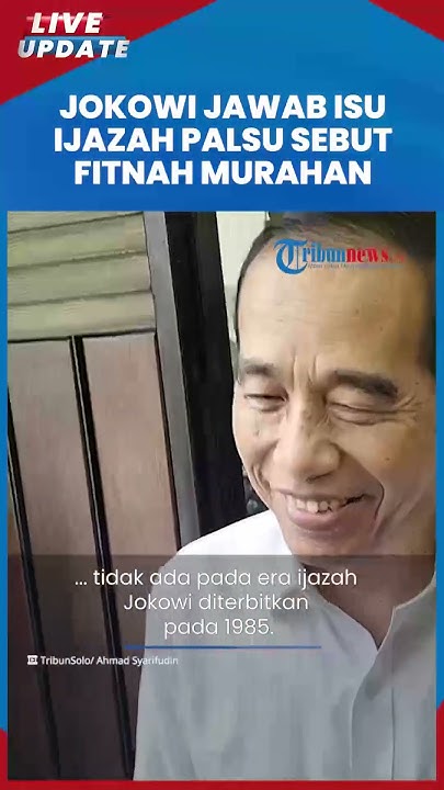 Jokowi Santai Tak Ambil Pusing soal Tuduhan Ijazah Palsu, Sebut Fitnah Murahan yang Diulang ...