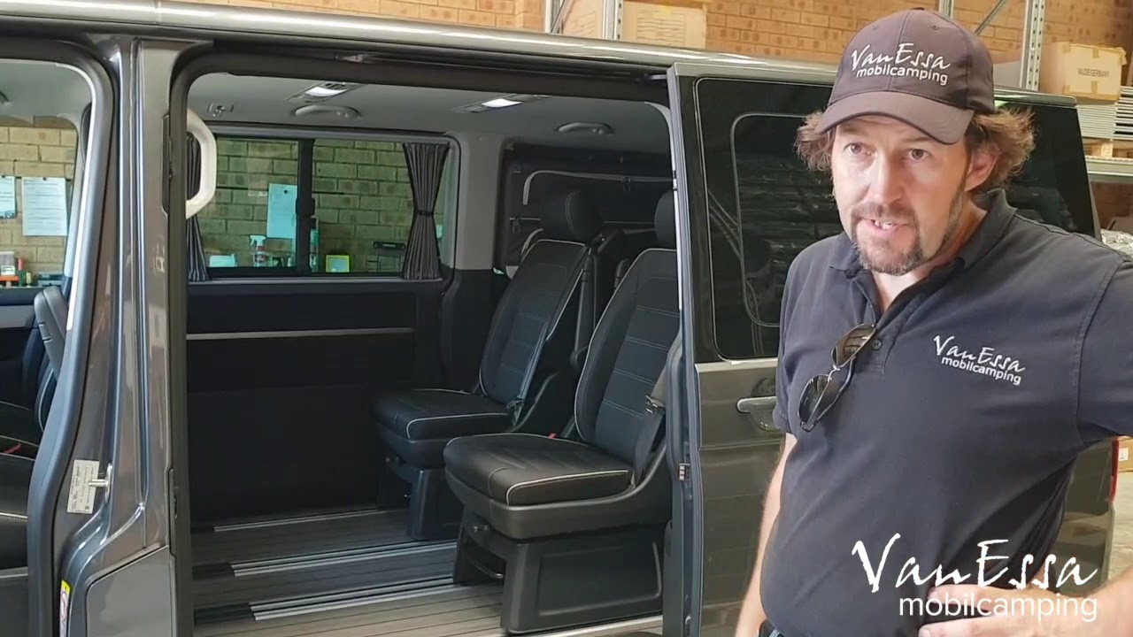 Double Surfer Bed in new VW Black Edition Multivan Campervan with ...