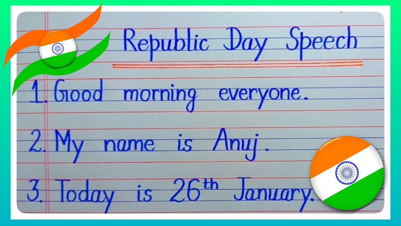 Republic Day Speech 26 January Speech For LKG UKG/26 January Speech/10 ...
