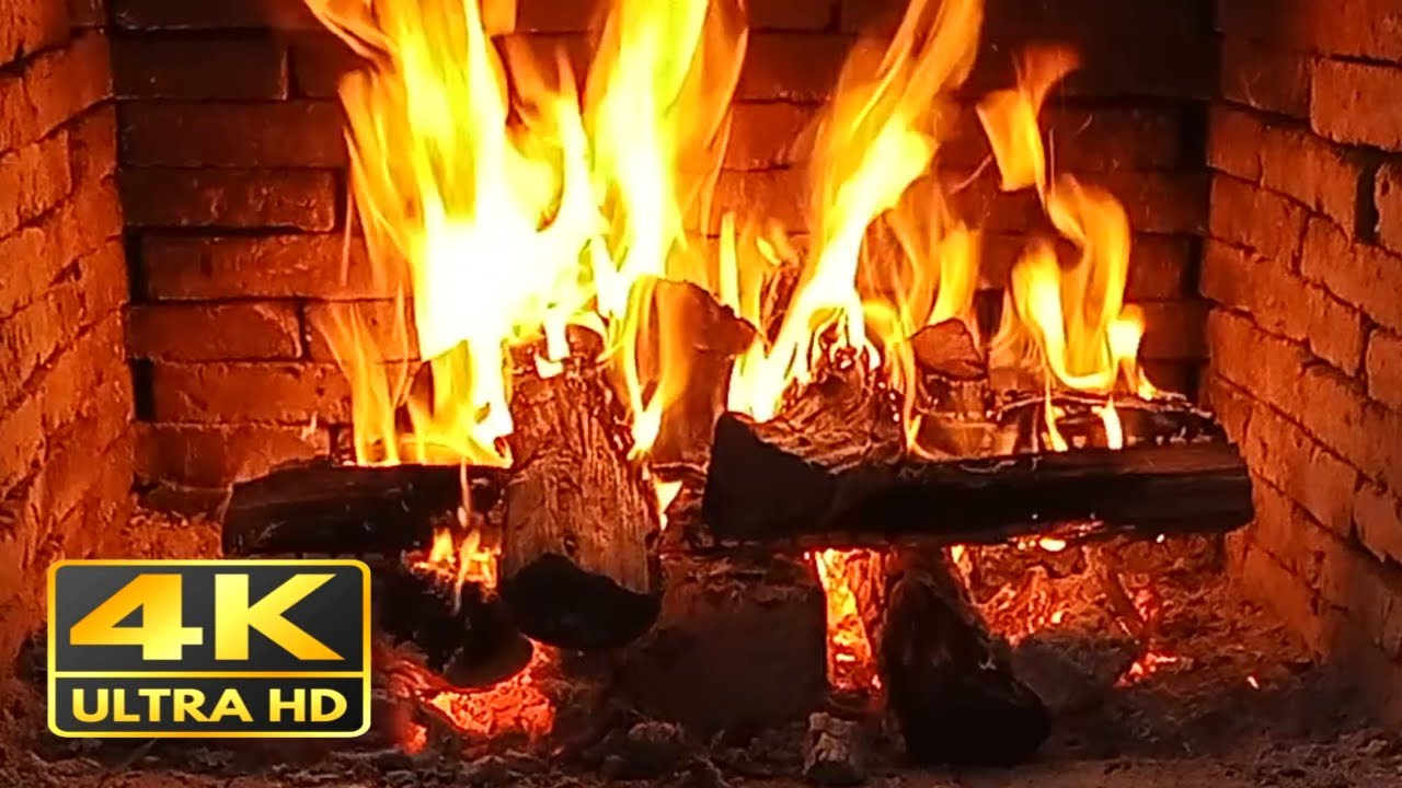 🔥 Soothing Fireplace 4K for Sleeping 💤 Fireplace With Crackling Fire ...