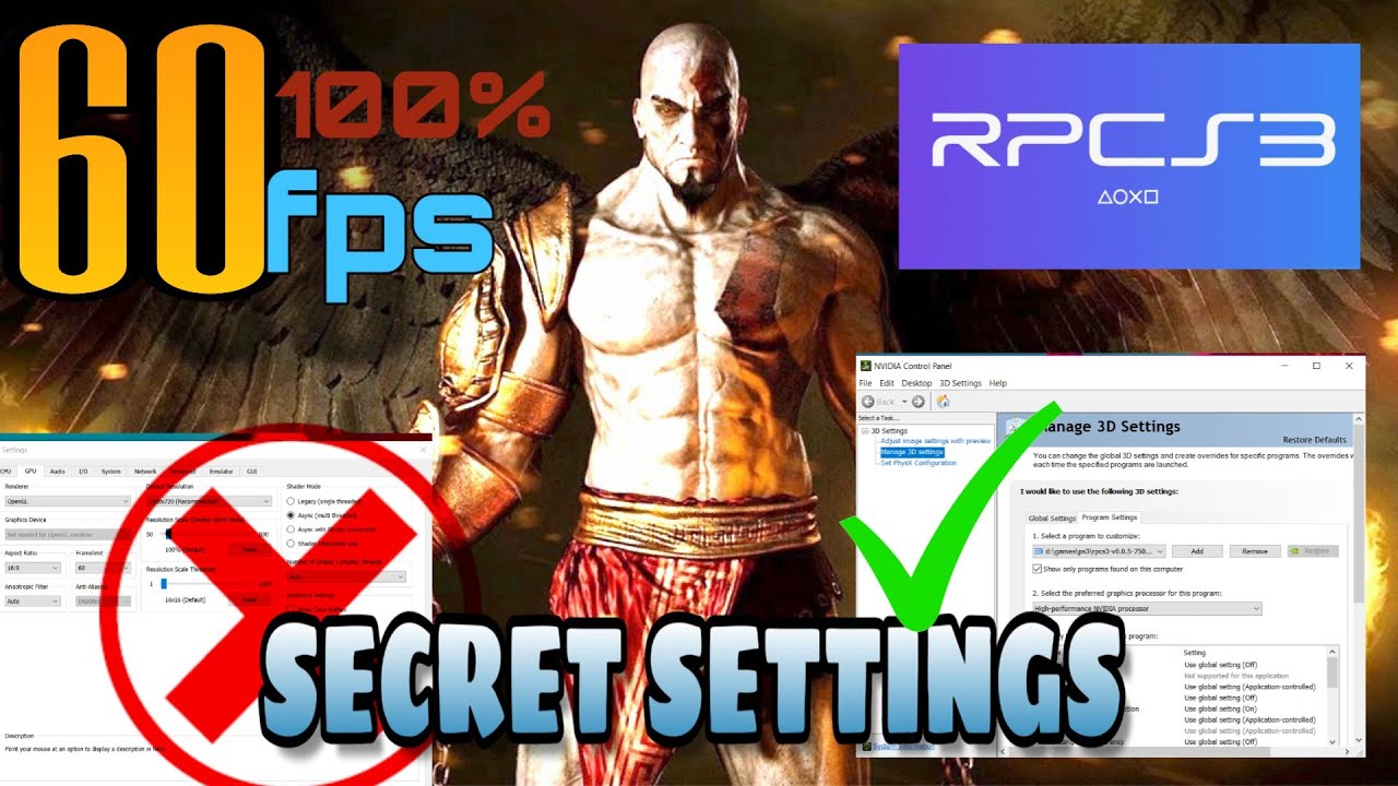 Secret 60fps Setting for RPCS3 Emulator on PC|| PS3 Emulator || (100 ...