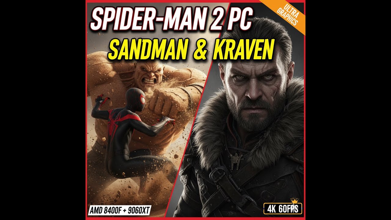 INSANE Spider-Man 2 PC Gameplay! Sandman EPIC Boss Fight & Kraven's ...