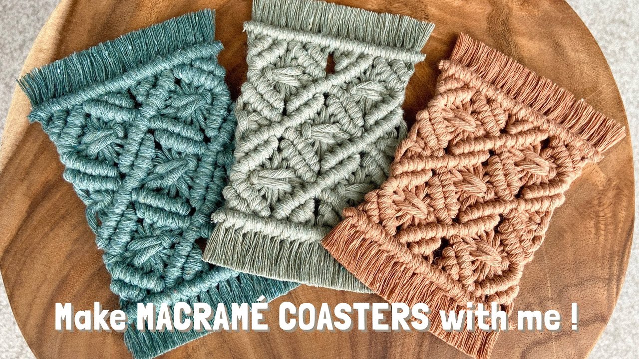 DIY Macrame Coaster Tutorial - YouTube