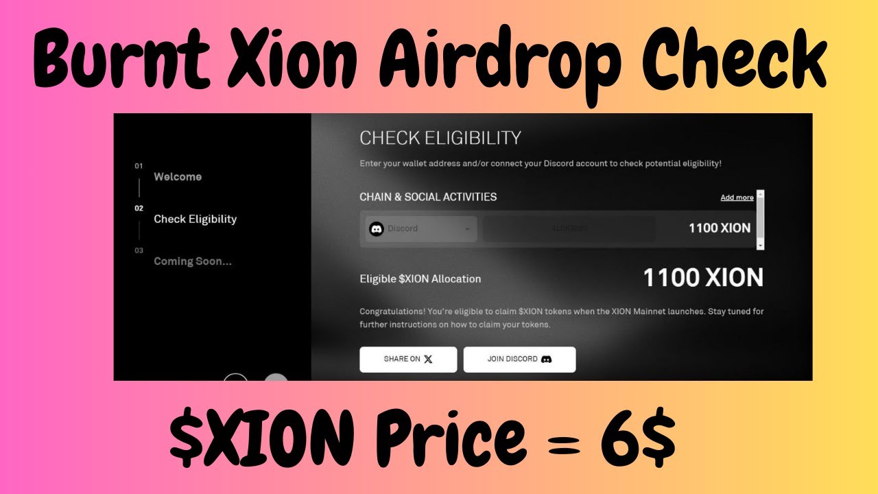 Burnt Xion Airdrop Check Your $XION Allocation - YouTube