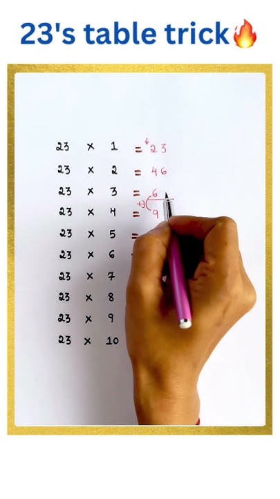 23 multiplication table trick#23tabletrick#quicktablehacks# ...