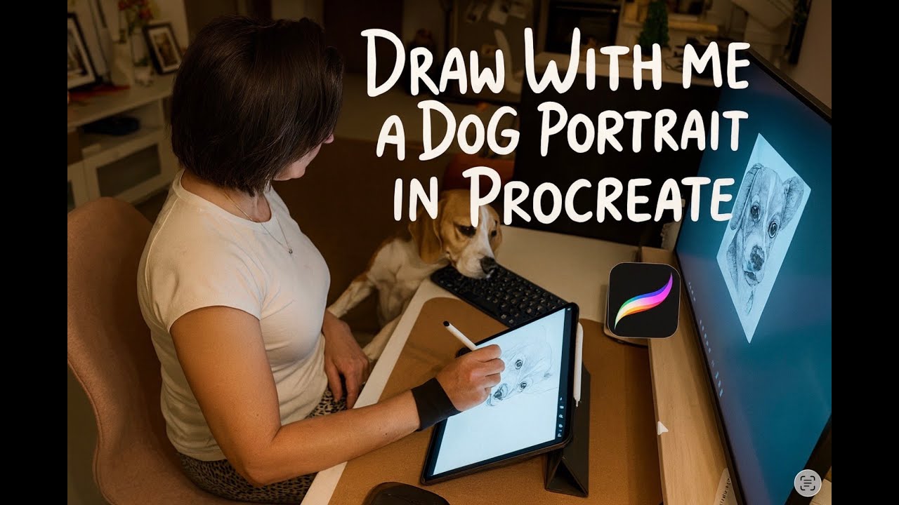 DRAW WITH ME – A PET PORTRAIT in Procreate - YouTube