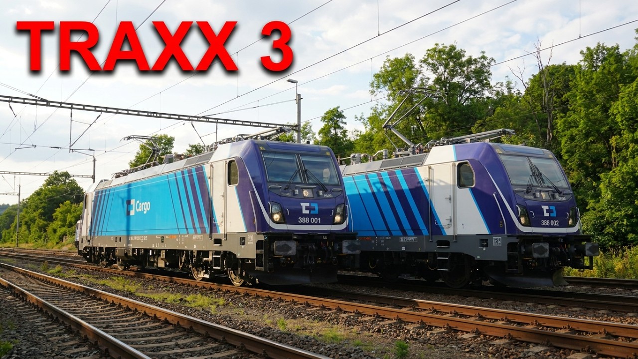 ČD Cargo 388 001 & 388 002 - Bombardier Traxx - YouTube