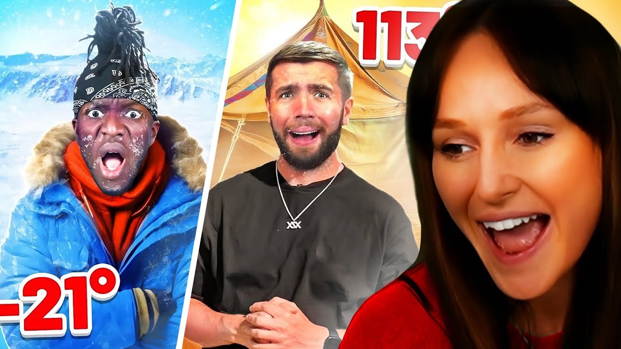 Freya Reacts to SIDEMEN EXTREME HOT VS COLD CAMPING - YouTube