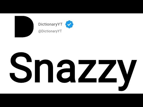 Snazzy Meaning in English - YouTube