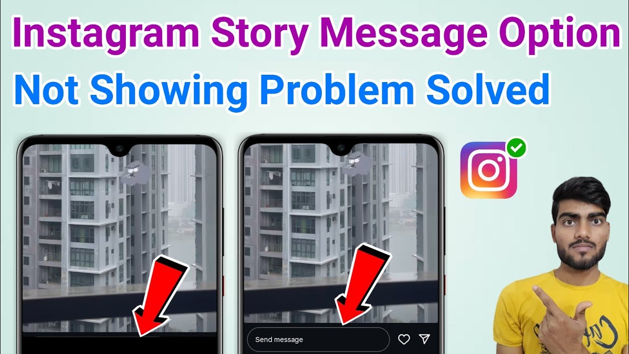 Fix Instagram Story Send Message Option Not Showing | Instagram Story ...