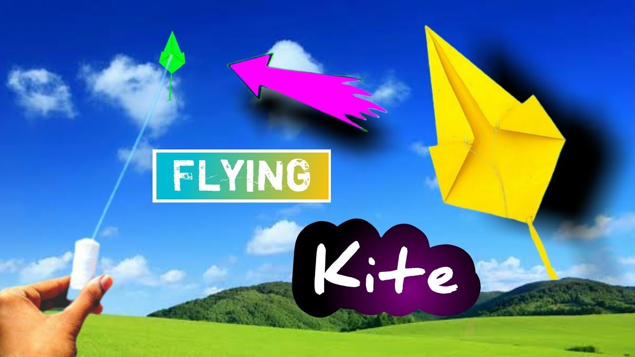 How To MaKe Flying PaPer KITE at Home- Small Kite With A4 Size Paper ...