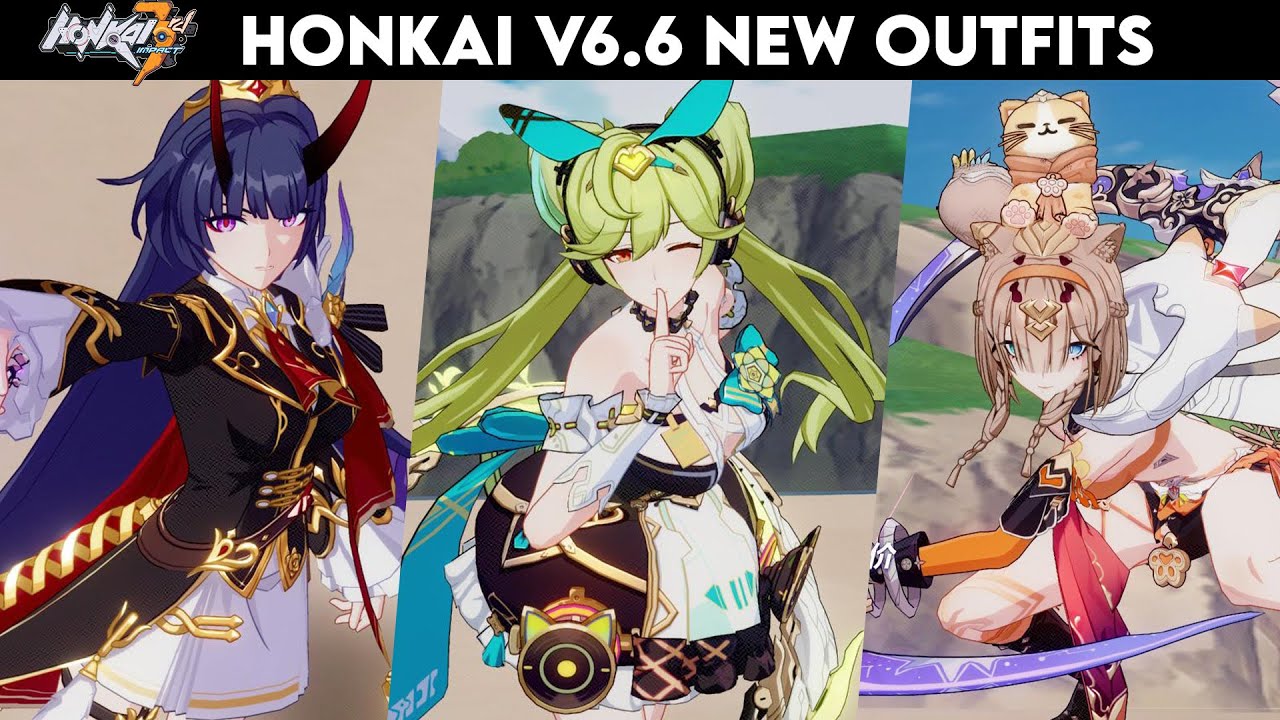 Honkai v6.6 - New Outfits Gameplay - Ai-chan, HoThunder, Pardofelis ...