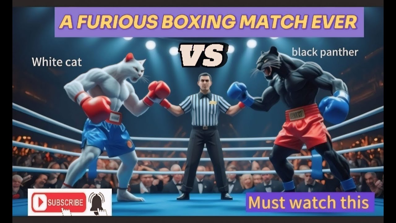 Cat vs Panther Boxing match | cat boxing video | | Ai cat videos ...