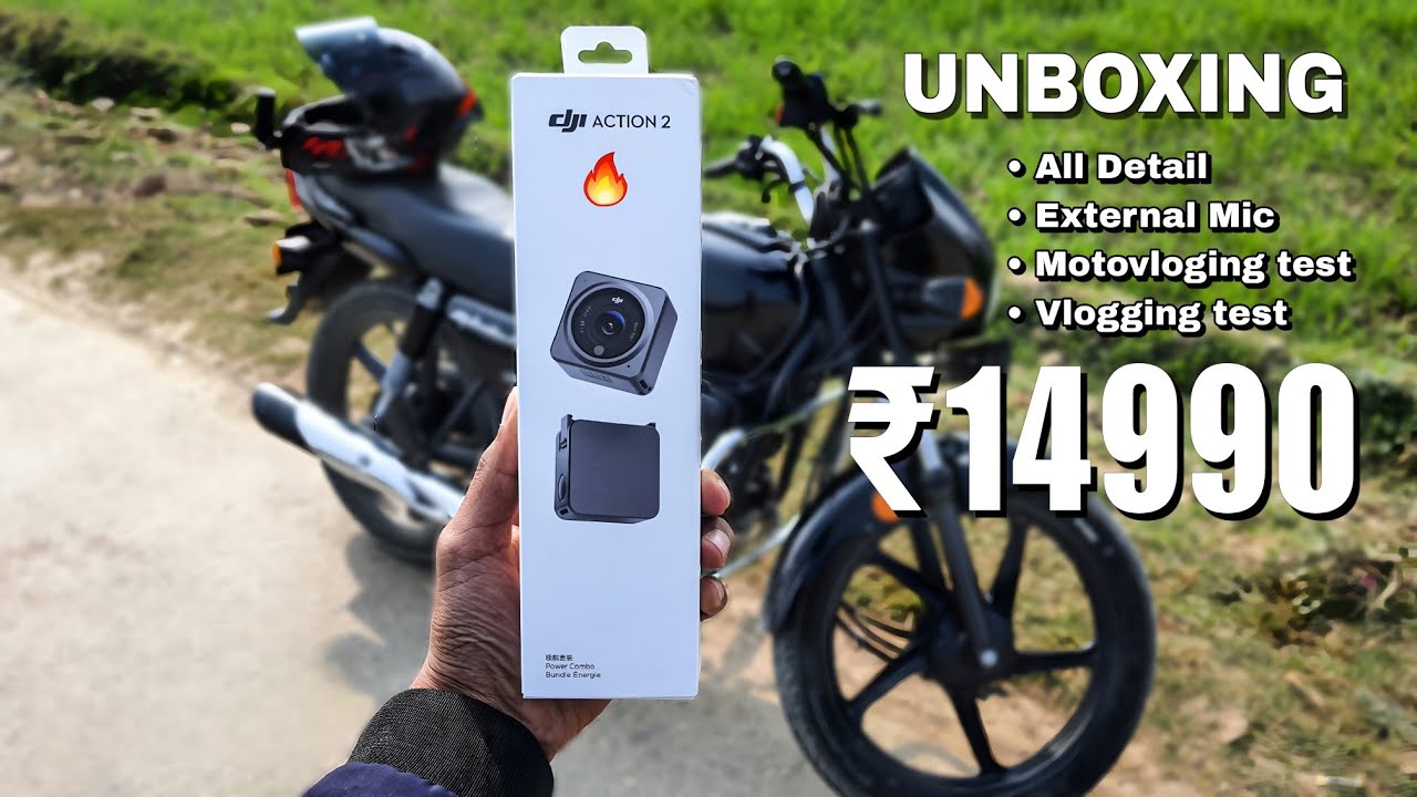 My New Camera Dji Action 2 Unboxing | best camera for Motovloging in ...