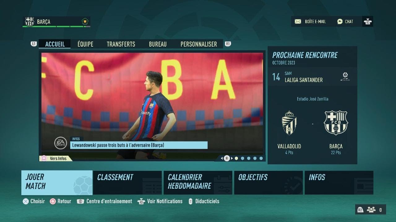 FIFA 23 career mode PS5 Barca - YouTube