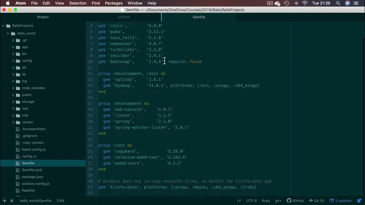 05 setting up a local ruby on rails web server - YouTube