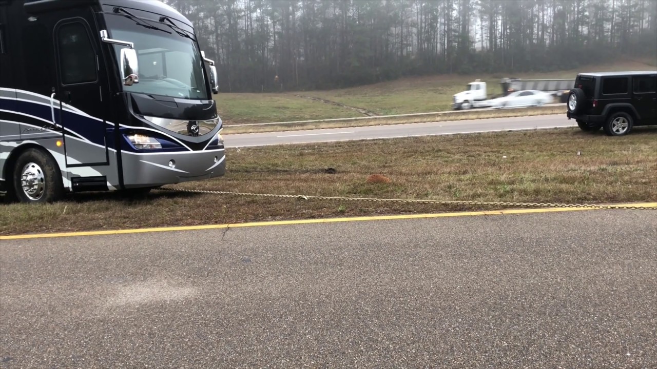 My Ford F-250 Powerstroke Pulling out Massive Motor Home RV! - YouTube